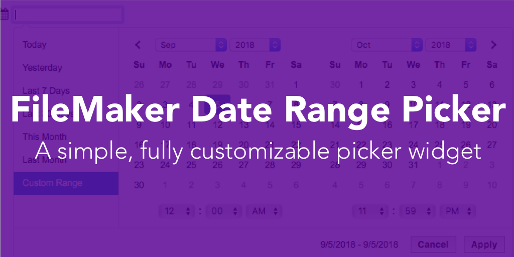 FileMaker Date Range Picker Integration - Brilliant Scoops